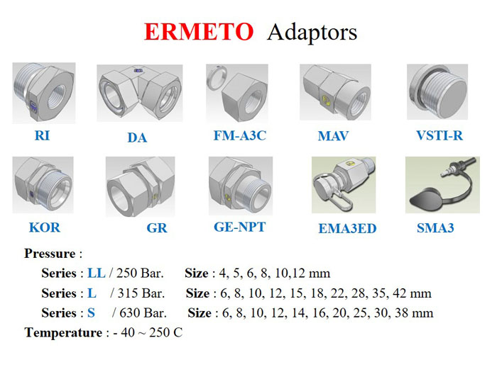 Hydraulic Fittings - Ermeto / DIN Standard Adaptors | Gamako Ekakarsa