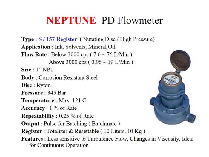 LPG Flowmeter - Neptune Type 4D / High Accuracy for Custody Transfer ...