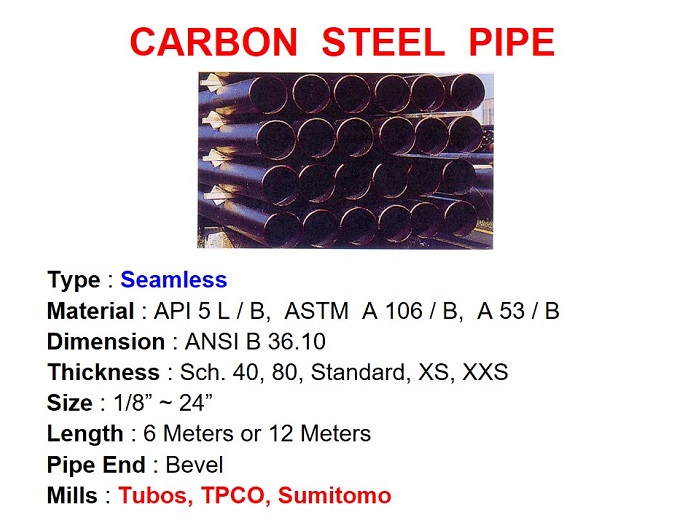 Carbon Steel Pipes - PT. Gamako Ekakarsa | Gamako Ekakarsa